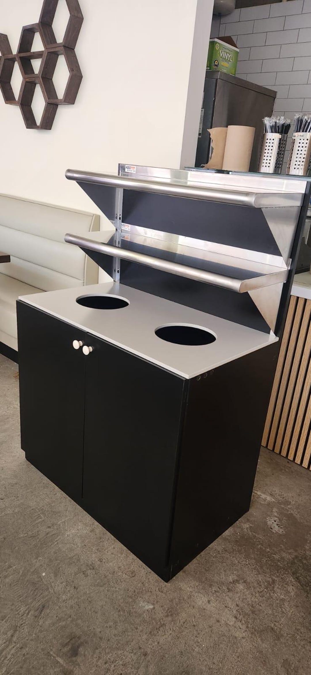 Double Concealed Trash Receptacle Enclosure for Restaurant, Fast Food ...