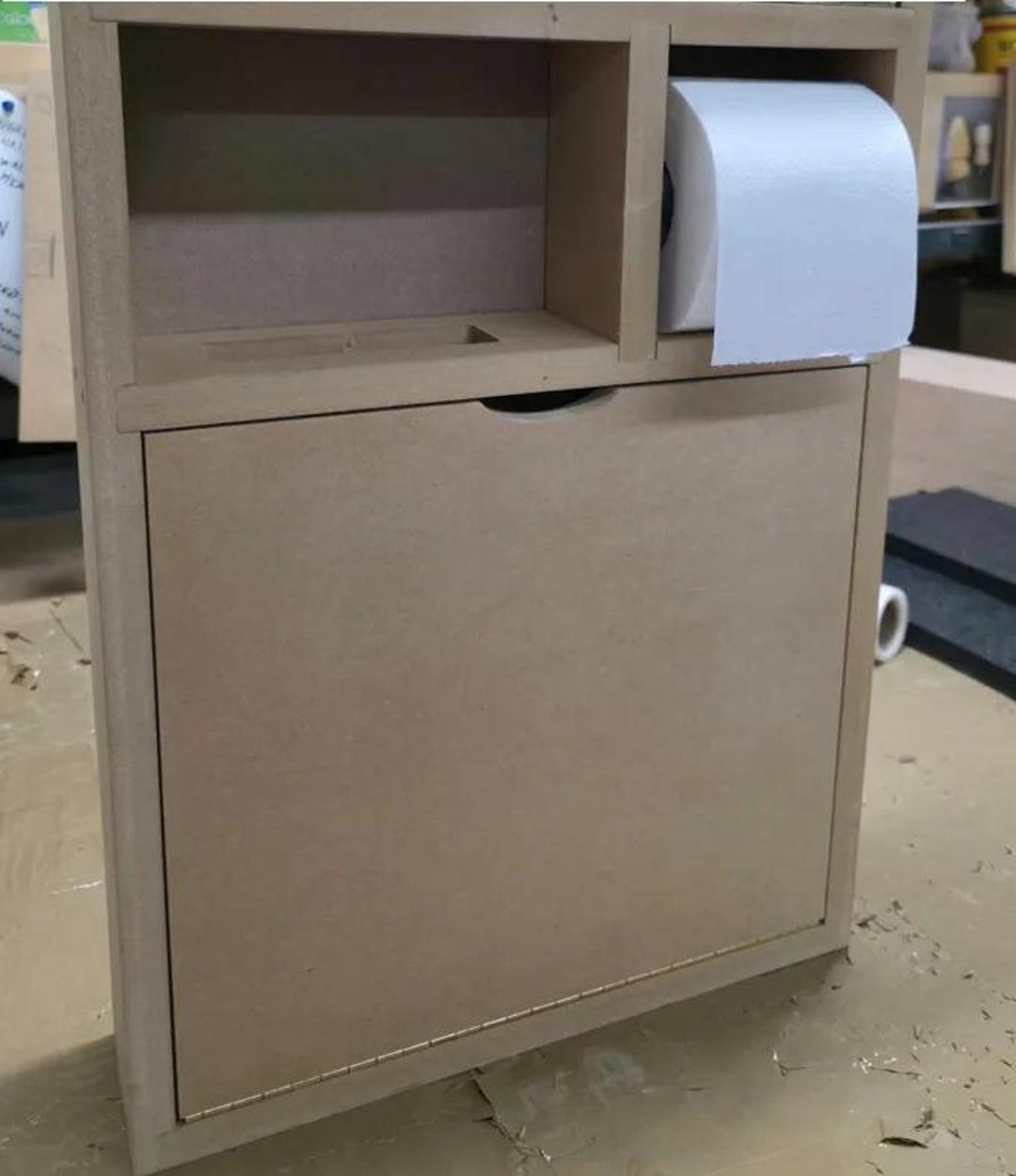 Unfinished MDF Recessed Bathroom Cabinet "betty2": 3.5"d Toilet Storage ...
