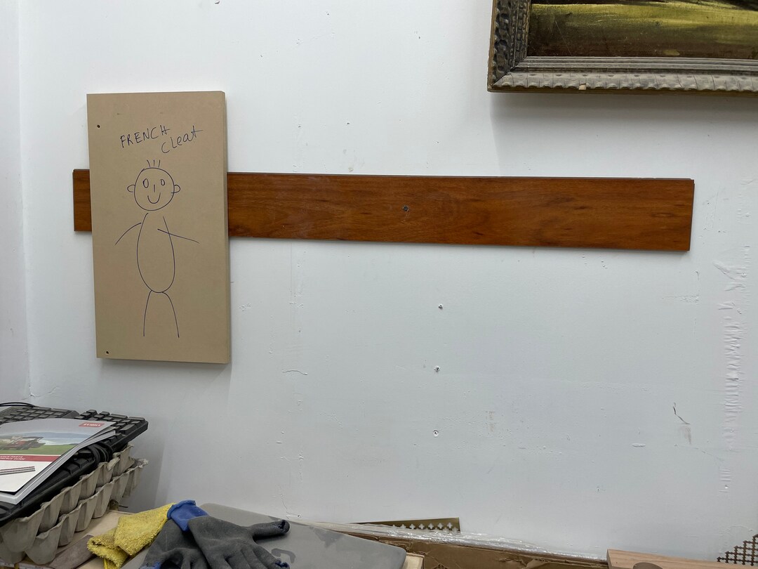 Very Slim 1/4" Thick Pair of MDF French Cleats - 2 Parts -1 Complete ...