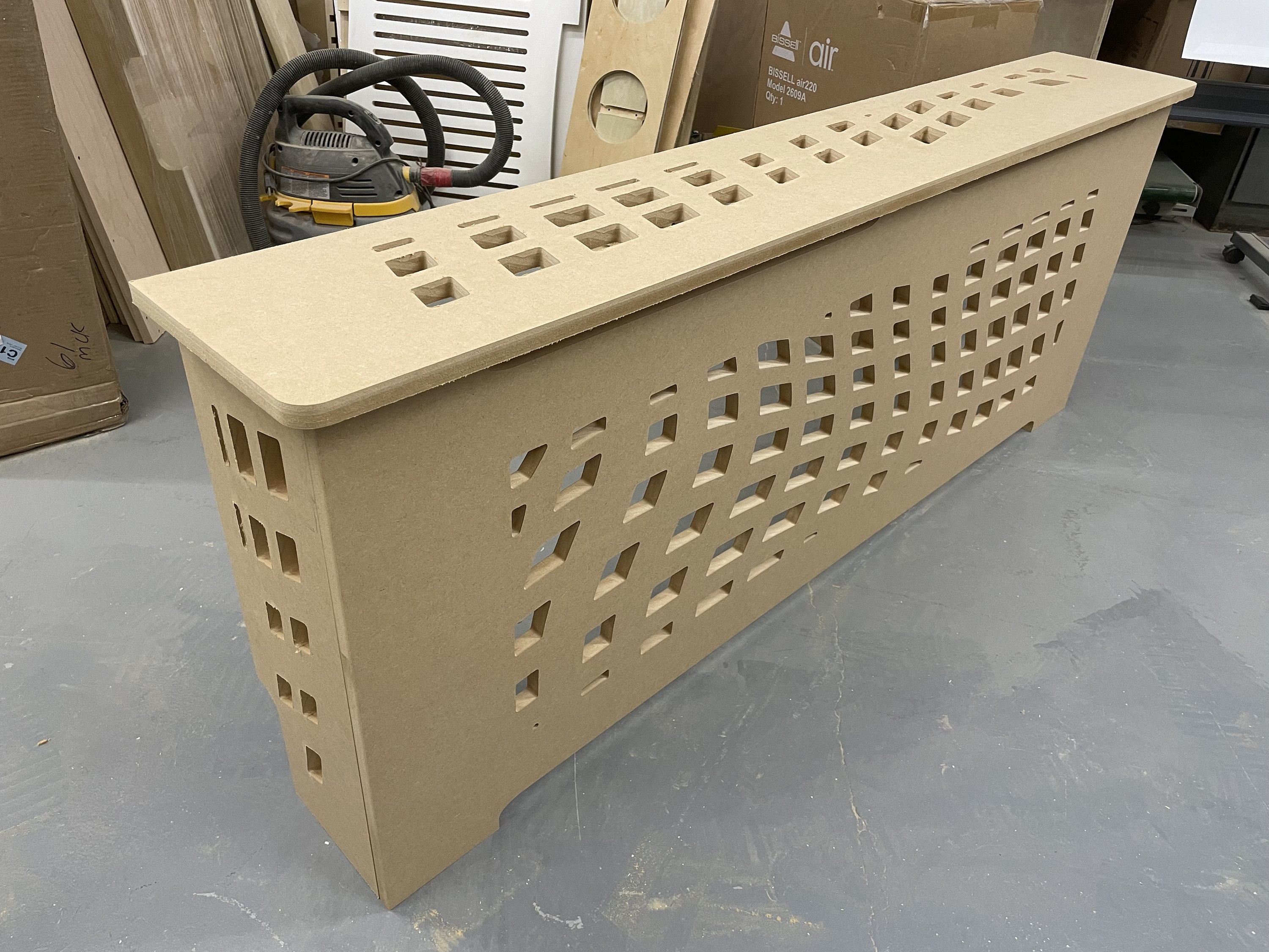 Modern MDF Radiator Cover beehive Unfinished | Etsy