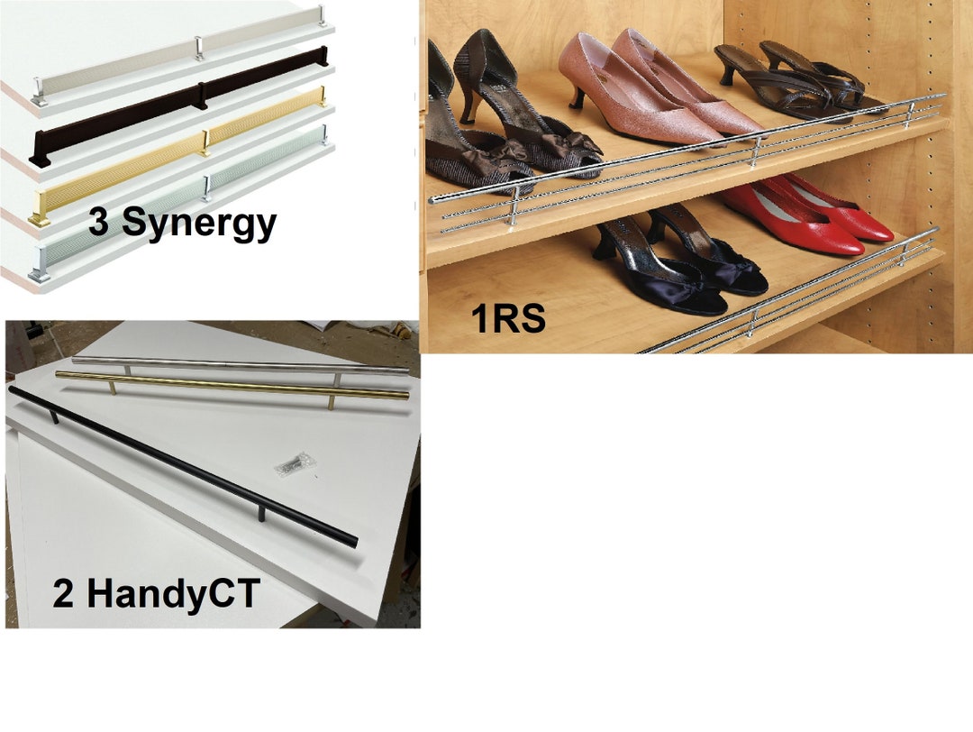 1 Closet Shelf With Shoe Fence Choose Colors of Melamine or MDF or ...