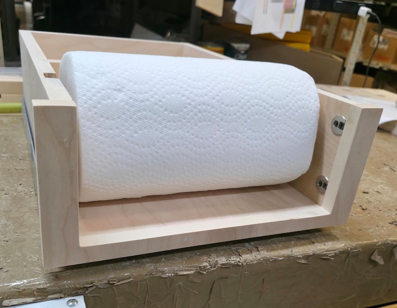 Wooden Drawer & Paper Towel Holder 6”height With Soft Undermount Slides ...