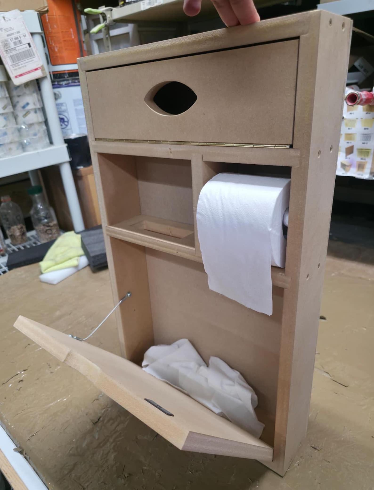 Unfinished MDF Recessed Bathroom Cabinet - 4 Section, 3.5"d ...
