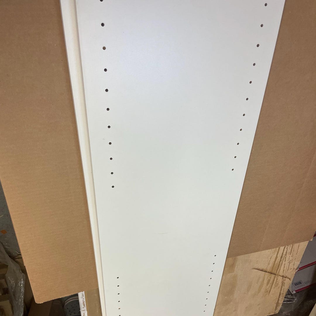 Vertical Panels 1 Side Drilled Melamine for Closet Shelves- 2 Pack L ...