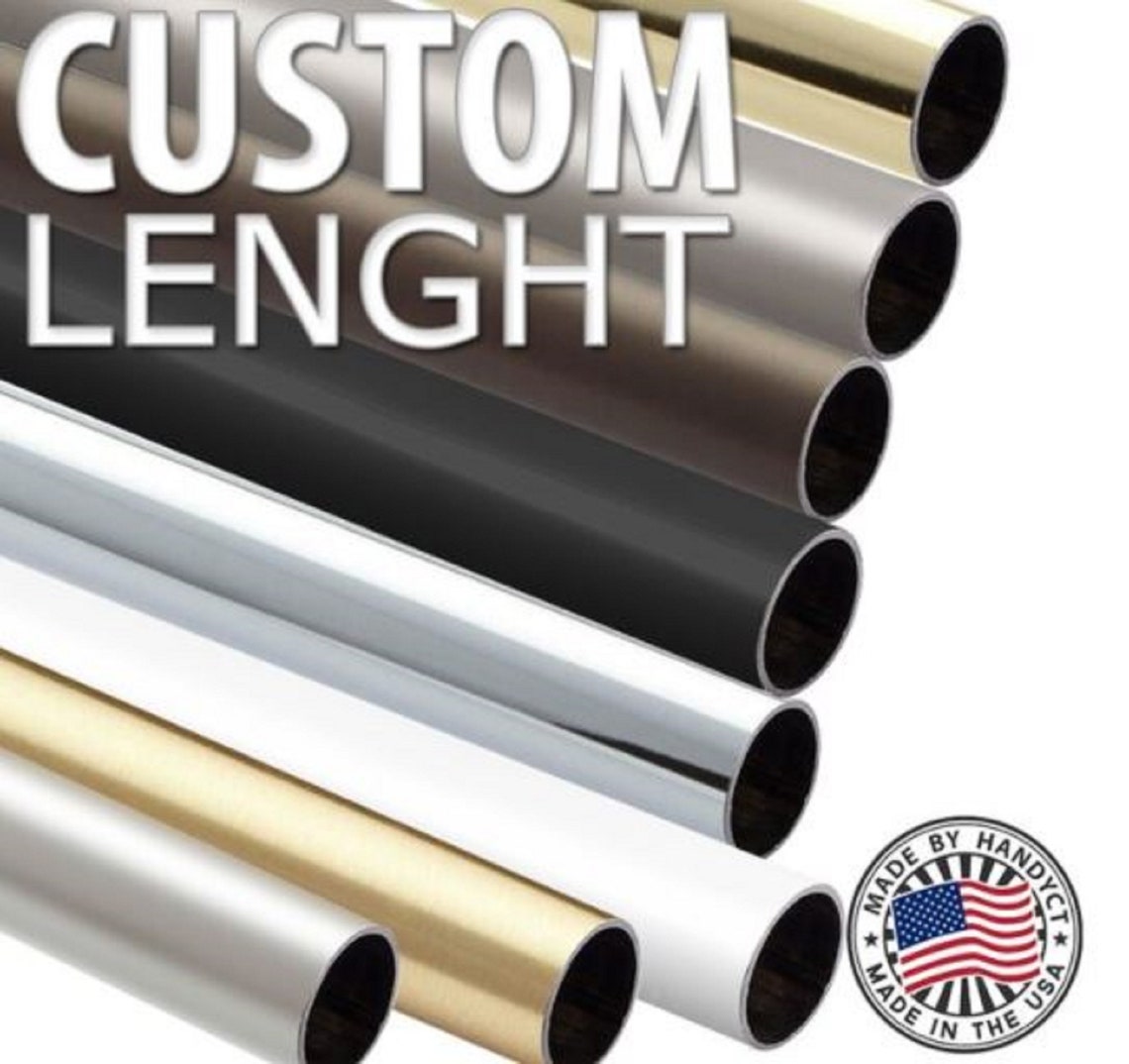 LED Lighted Round Closet Rod Kit With End Supports | Etsy