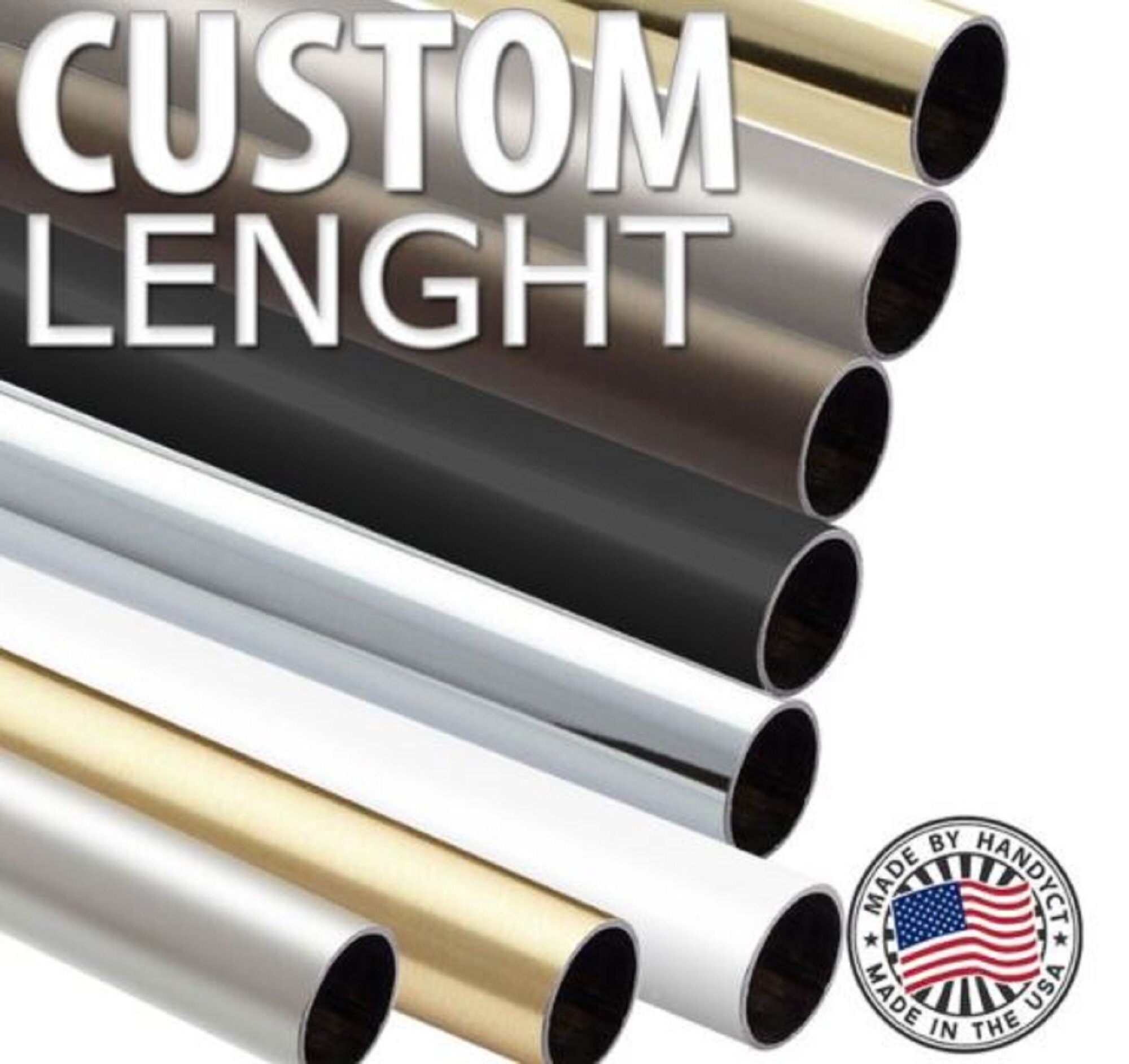 LED Lighted Round Closet Rod Kit With End Supports - Etsy