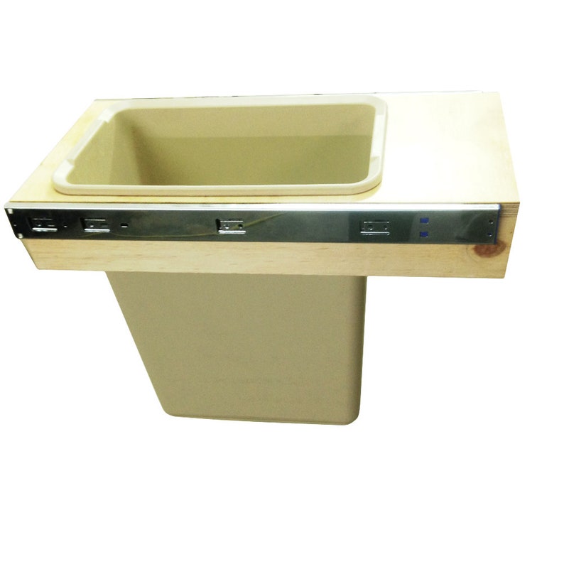 Pedal Open Single Trash Pull-out Waste Container Kick to Open With ...