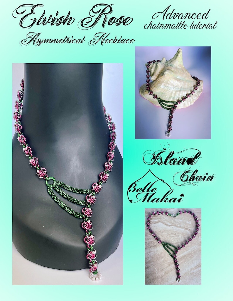 Asymmetrical Elvish Rose Chainmaille Necklace Tutorial - Etsy