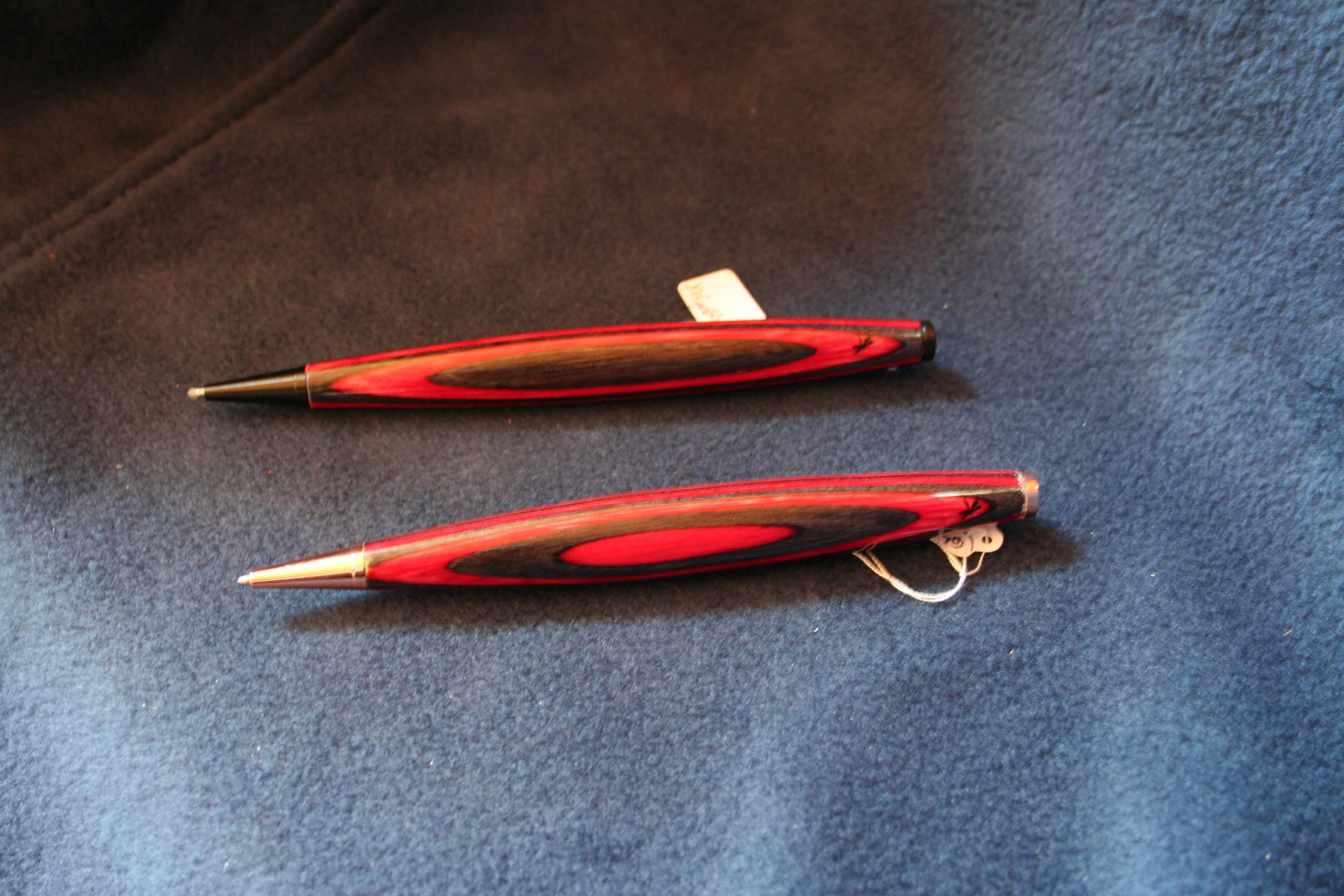 Birch Slimline Handmade Ellipse Pen Red and Black - Etsy