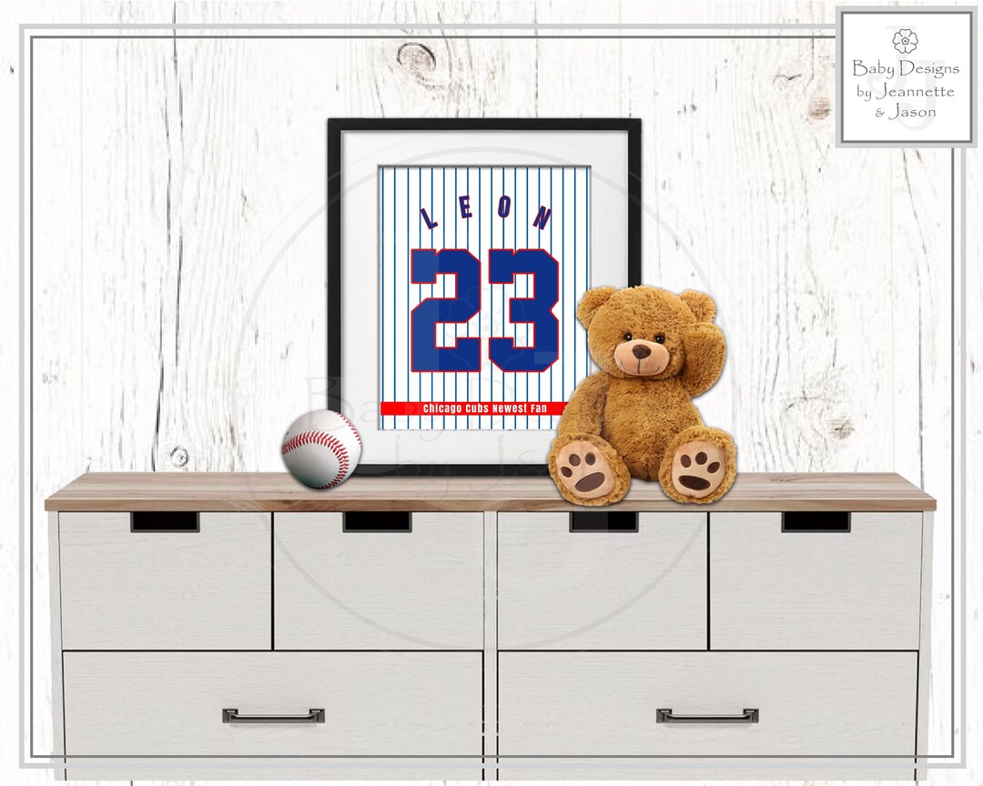 Editable Chicago Cubs Inspired Printable Wall Art Personalized Kid's ...