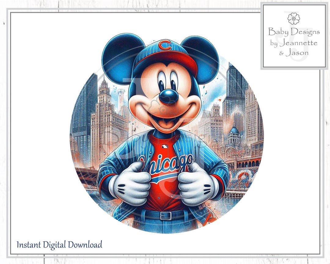 PNG Digital Download - Mickey, Chicago, Baseball, Cubs High Resolution ...