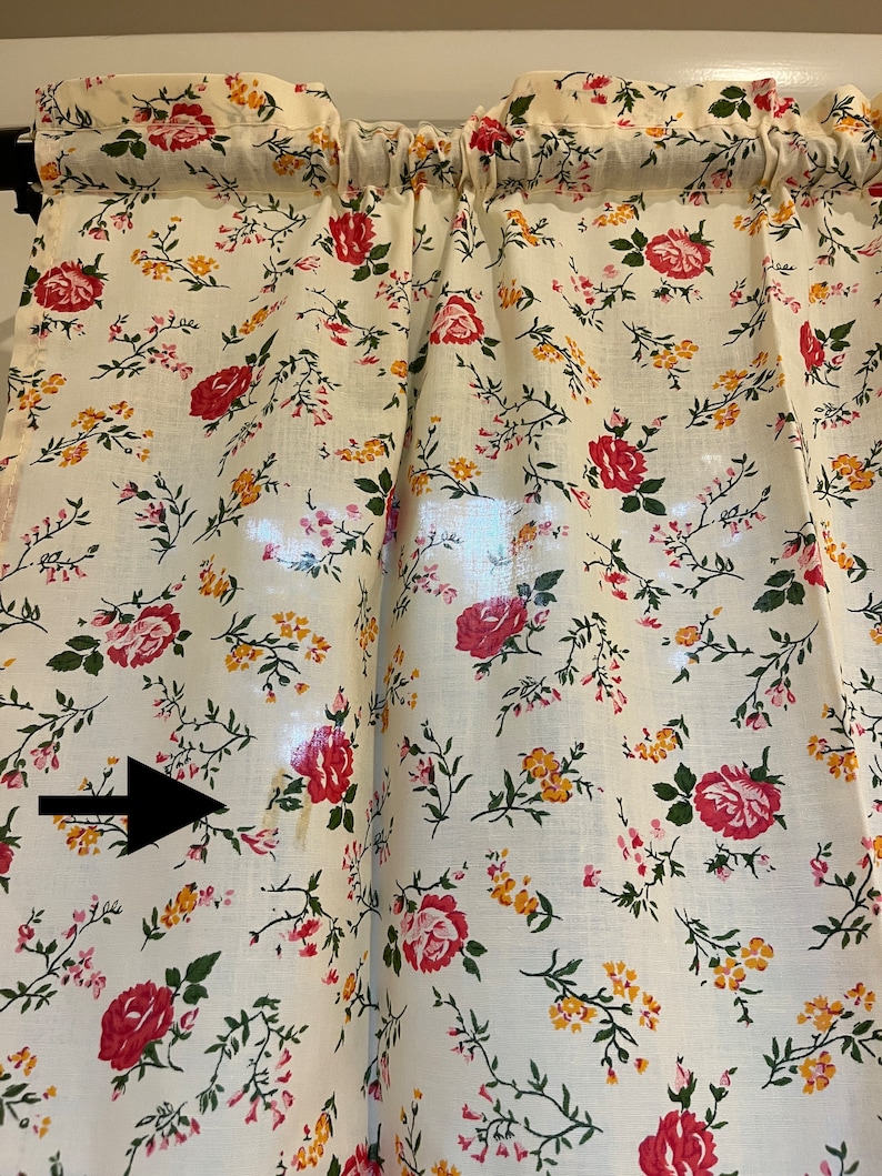 Set of 2 Vintage Window Curtains - Etsy