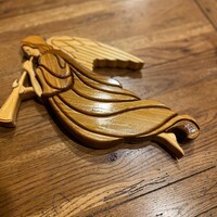 Wooden Intarsia Style Angel Handmade Wall Art - Etsy