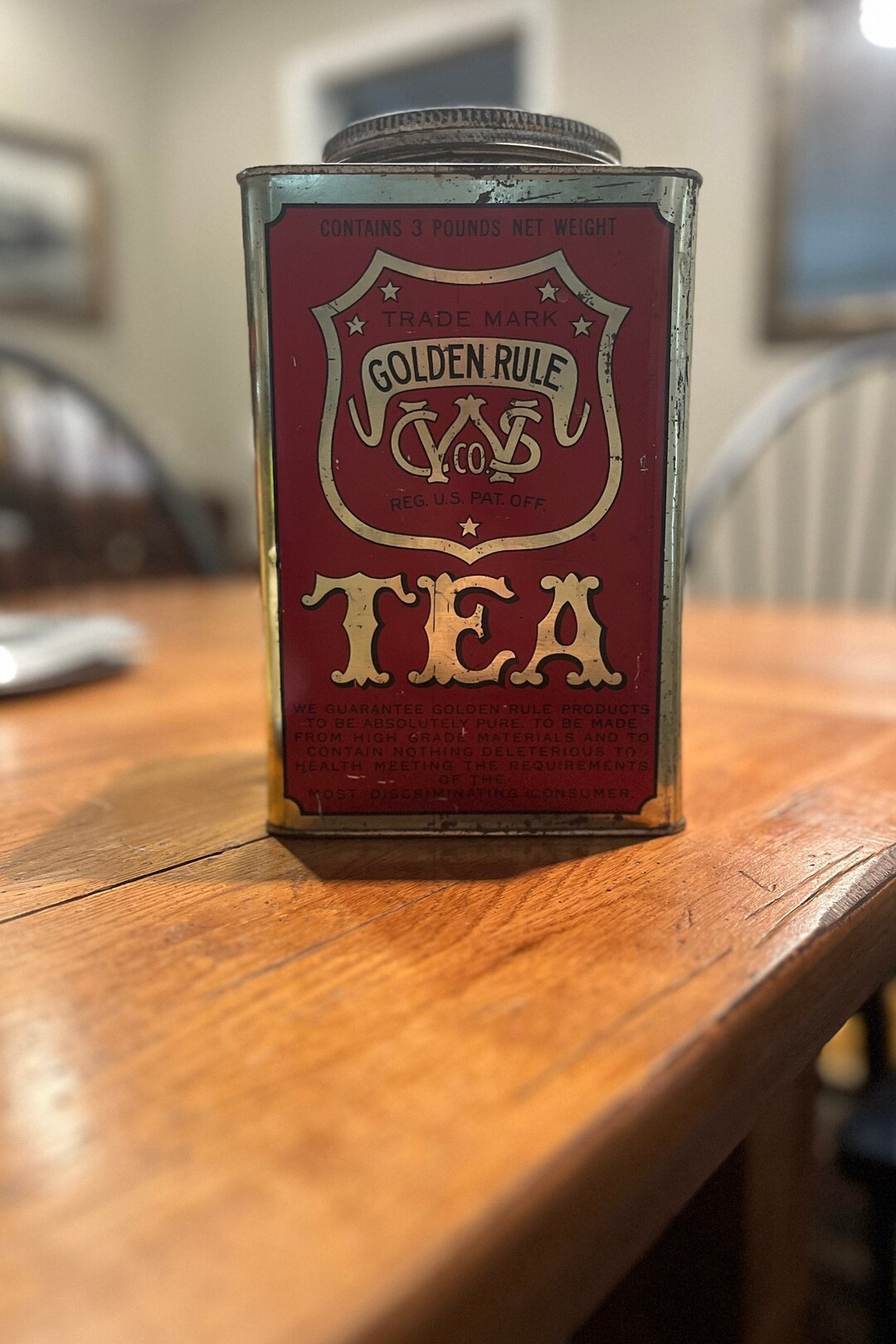 Vintage Golden Rule, Co Tea Tin, Columbus Ohio - Etsy