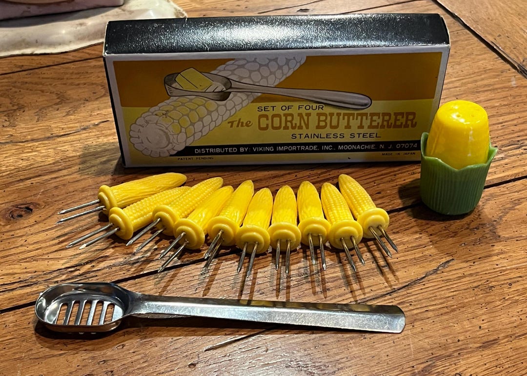 Assortment of Vintage Corn on the Cob Accessories - Etsy