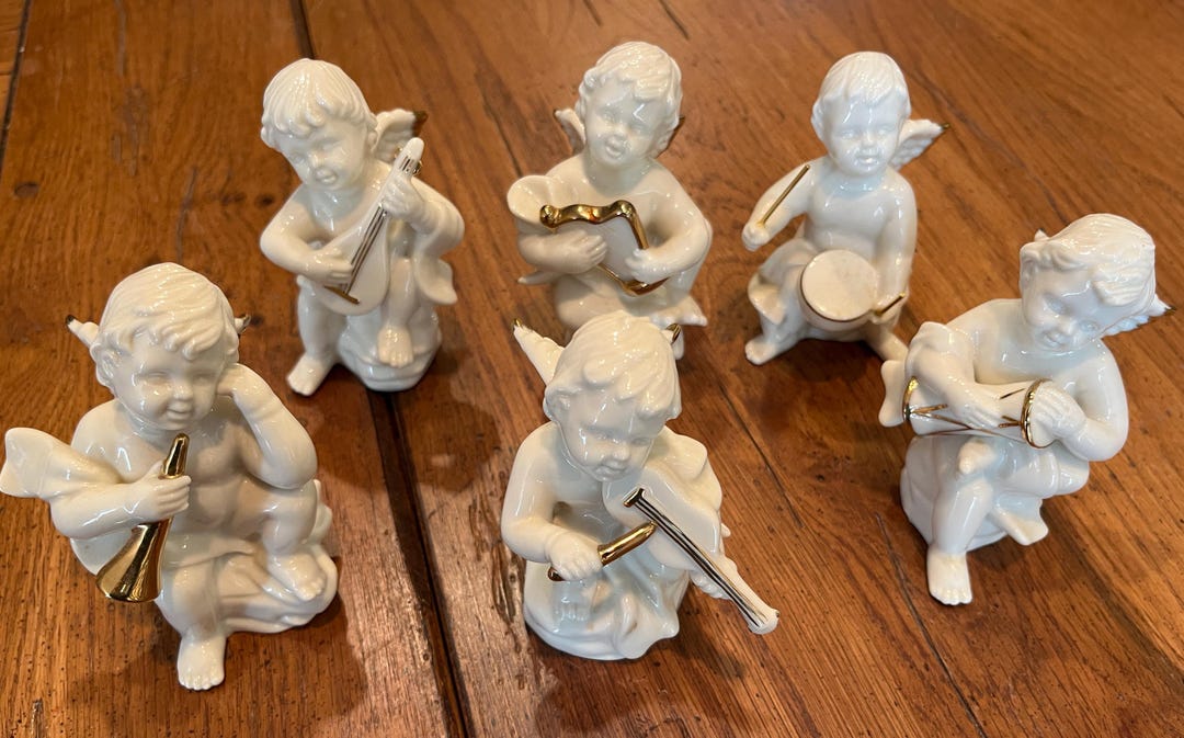 Vintage Set of 6 Mikasa Angel Cherub Figurines - Etsy