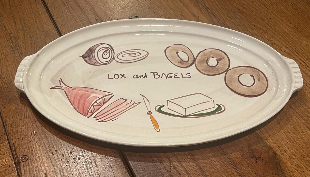 Vintage Mid Century Bagels and Lox Platter / Tray, by Northington - Etsy