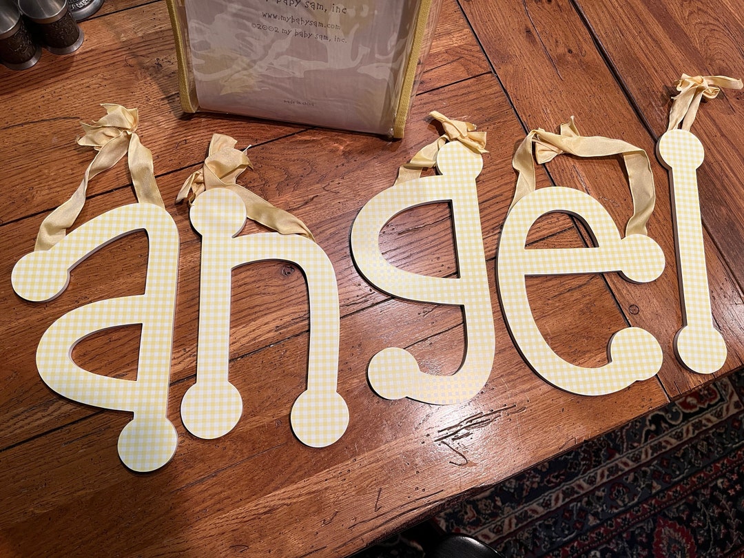 Vintage ANGEL Decorative Wall Letters, Nursery Decor - Etsy