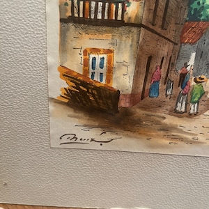 Vintage Original Watercolor Street Scene, Signed by Ruiz, Mexico - Etsy