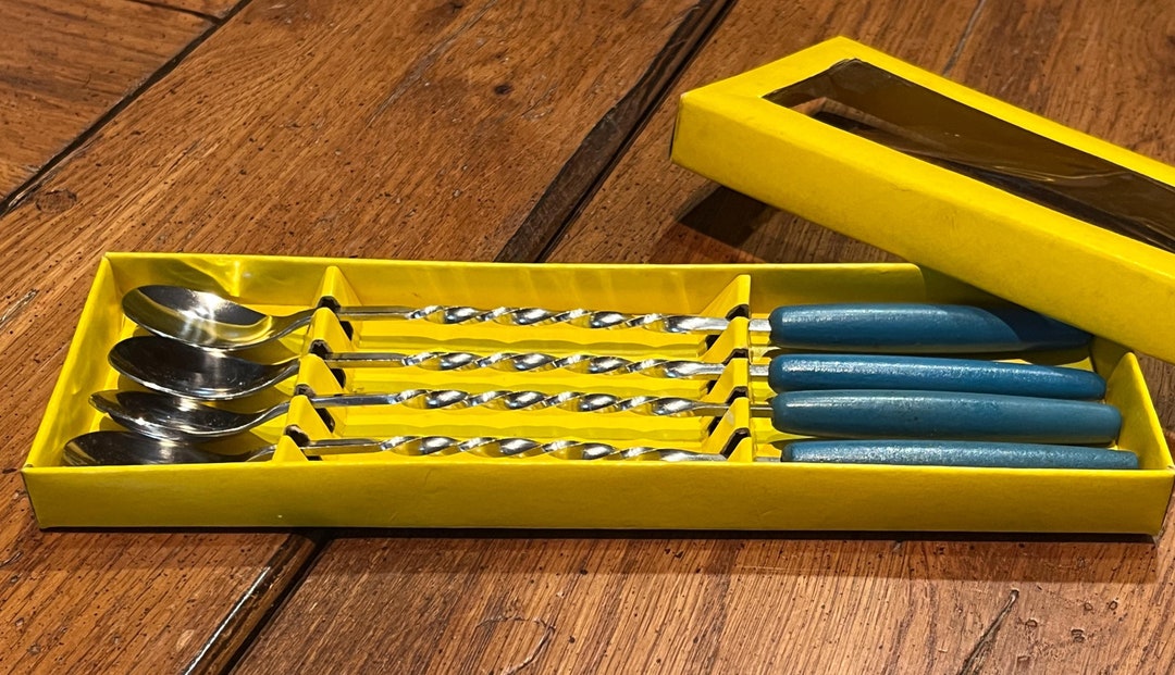 Vintage 4 Piece Stainless Iced Tea Spoons Set, Japan - Etsy