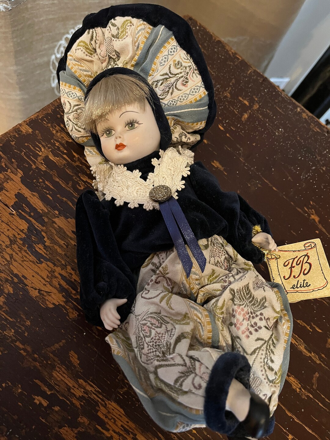 Vintage FB Elite Porcelain Doll, Made in Italy - Etsy