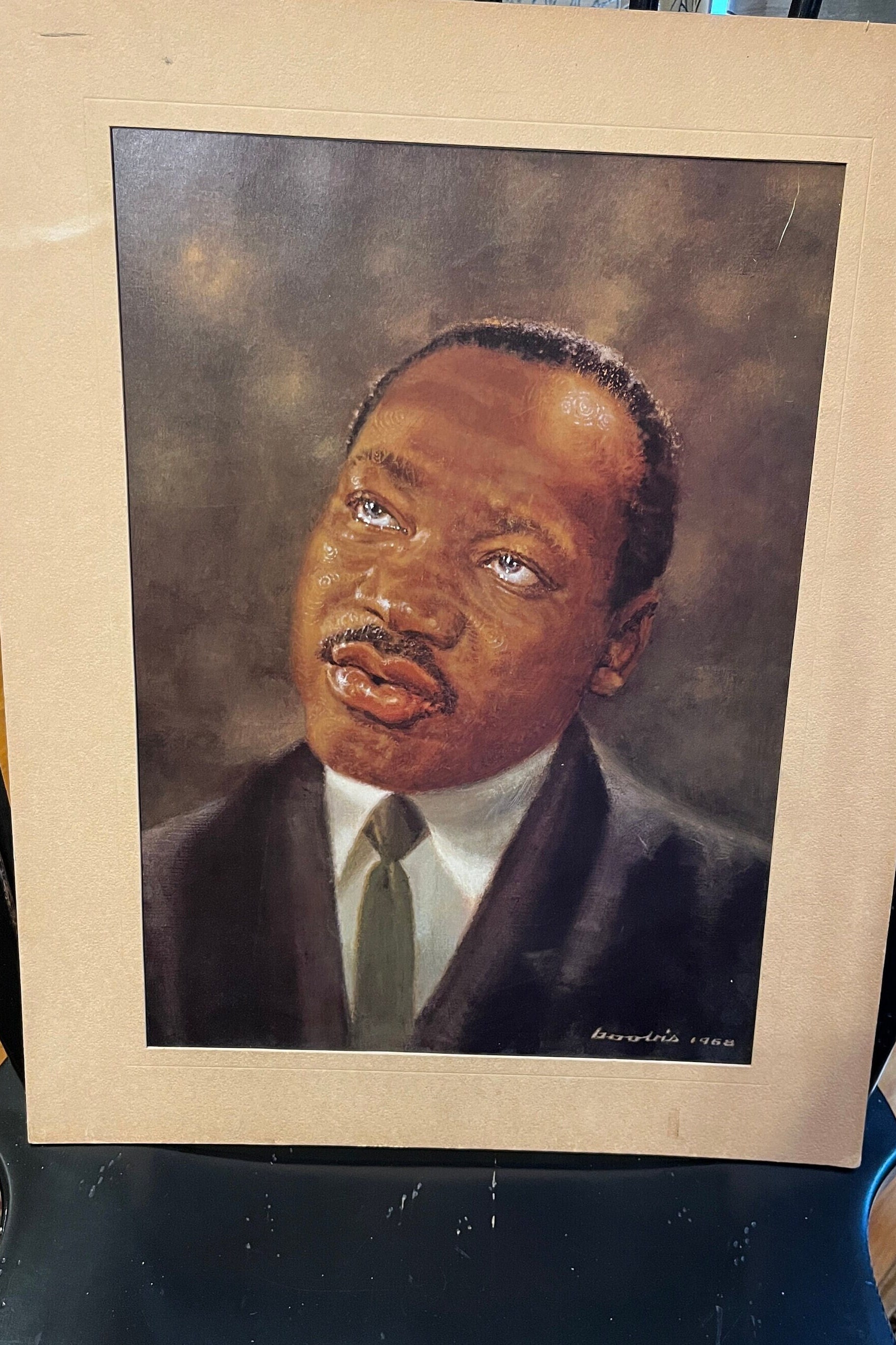 Vintage Dr. Martin Luther King Jr. Lithograph Art Print, Artist ...