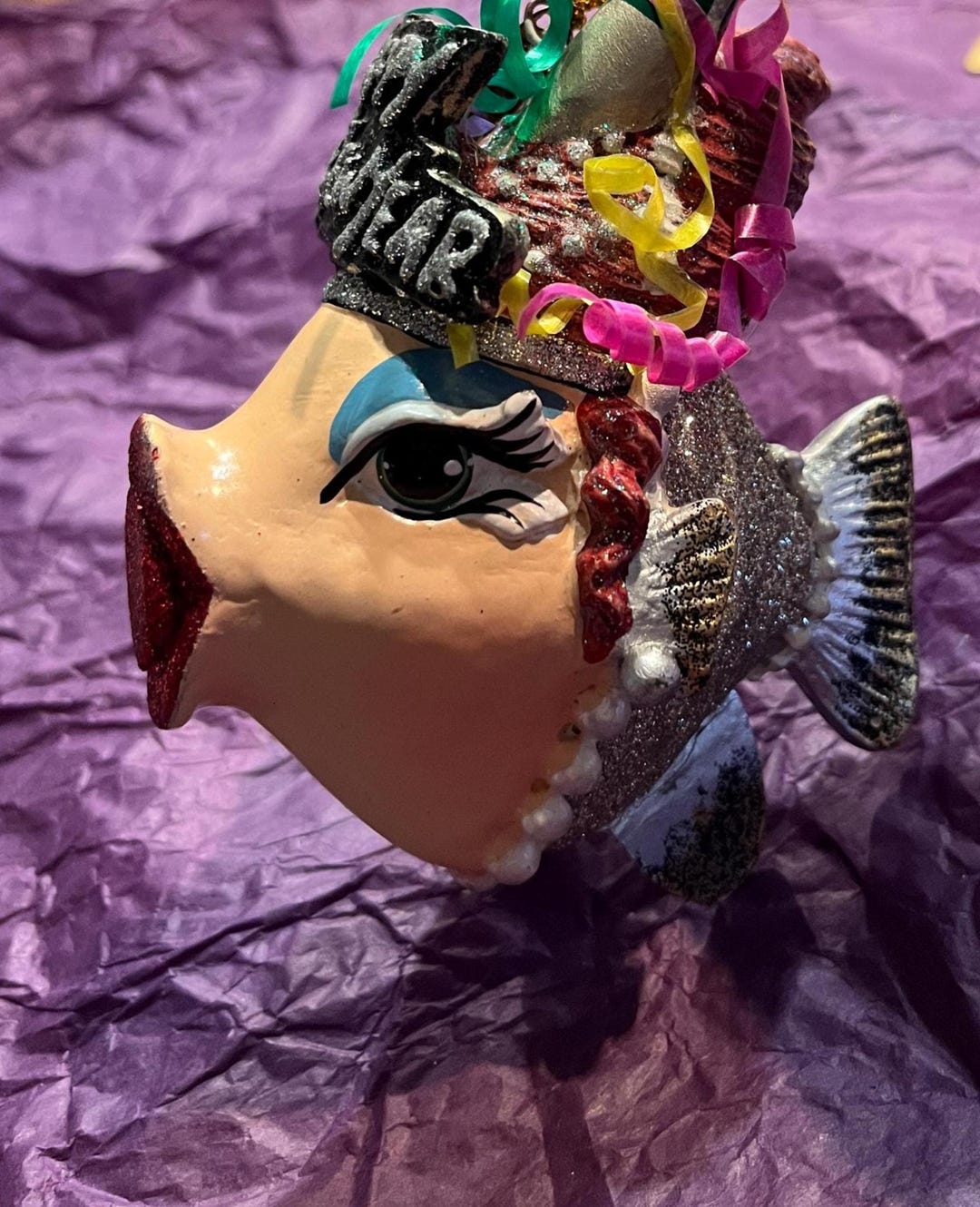 Vintage Katherine's Collection Kissing Fish Ornament, Happy New Year - Etsy