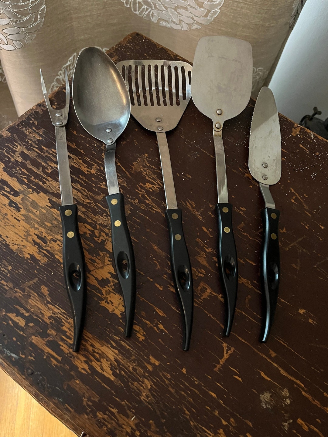 Vintage Stanley 5-piece Stainless Mid-century Serving Utensil Set - Etsy