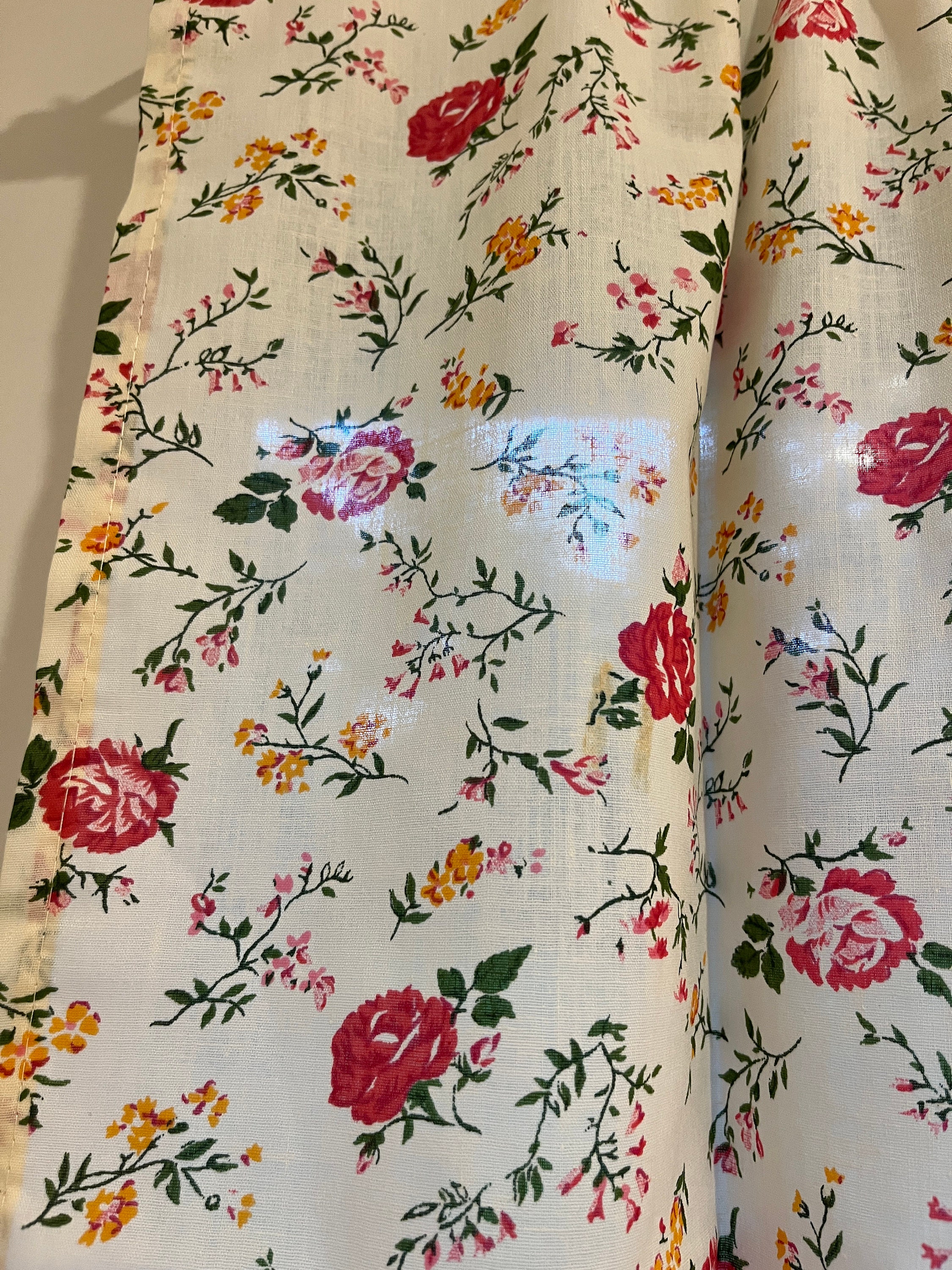 Set of 2 Vintage Window Curtains - Etsy