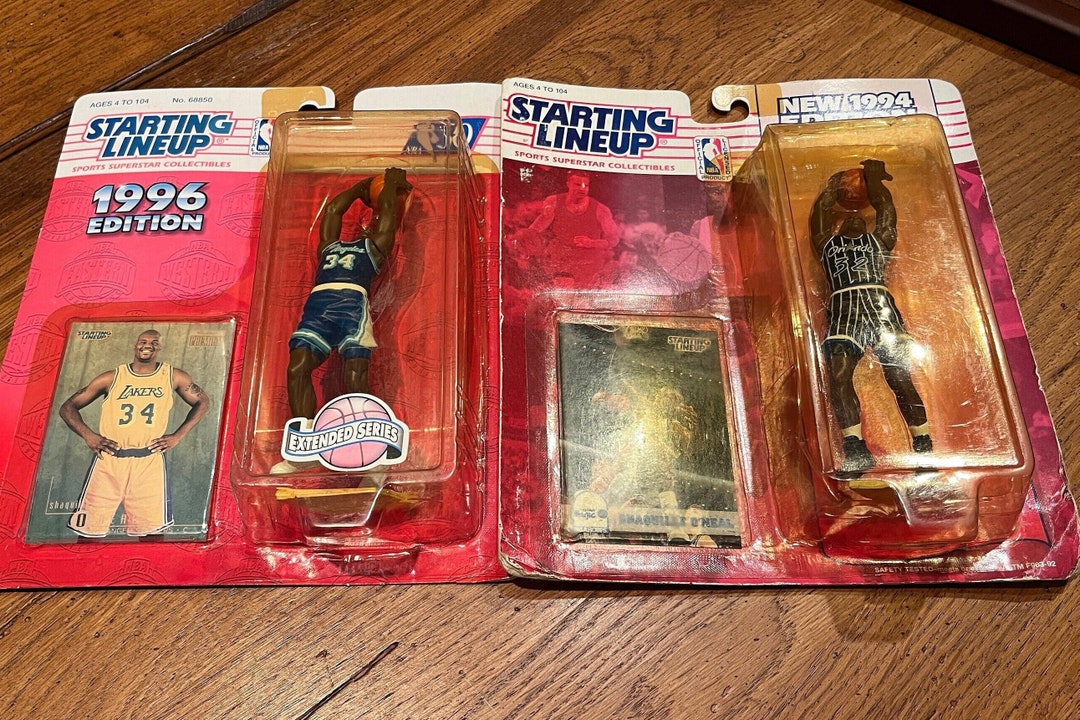 Set of 2 Vintage Starting Line Sports Superstar Collectibles Shaquille ...