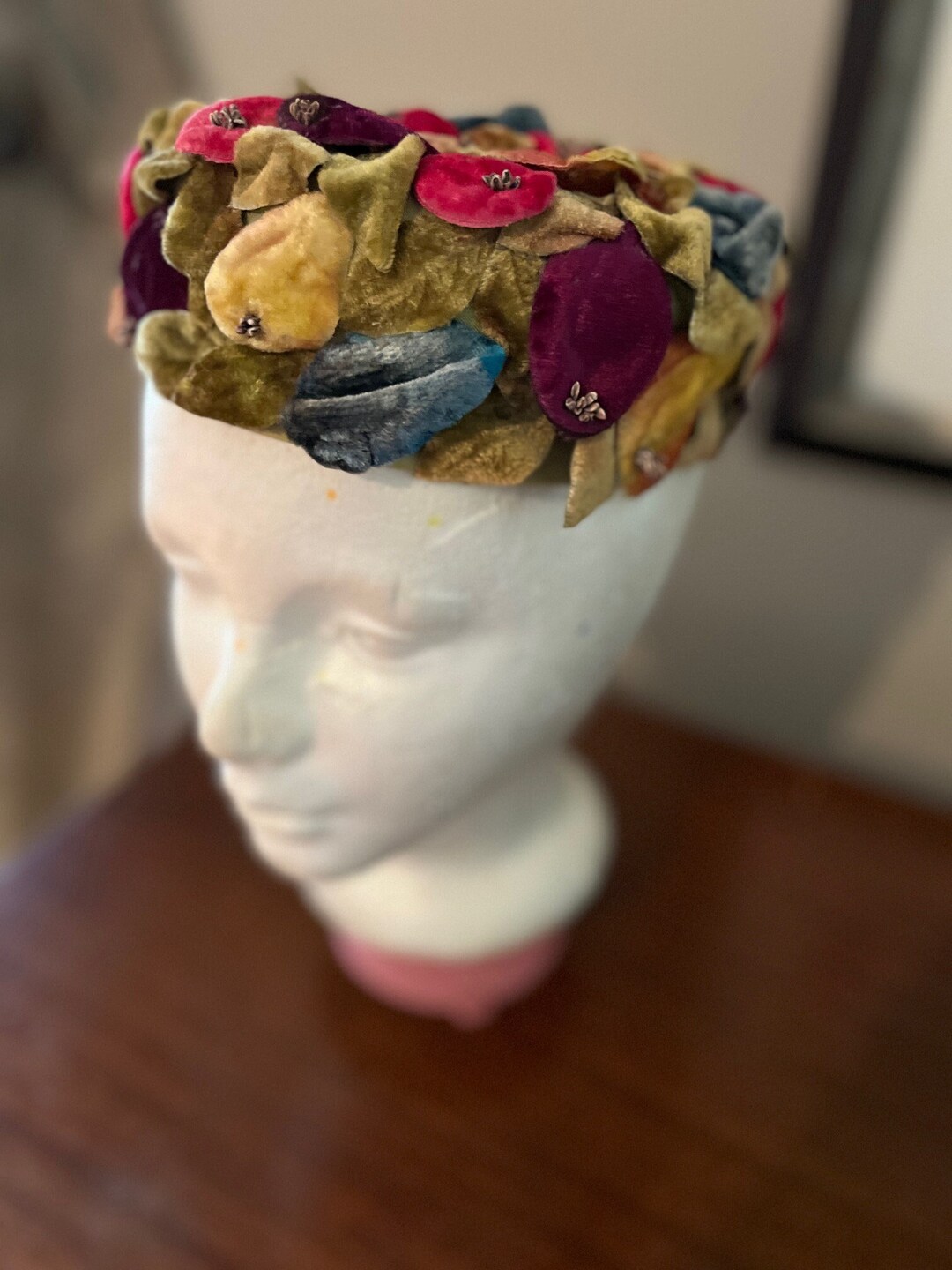 Vintage Velvet Pill Box / Fascinator Hat - Etsy