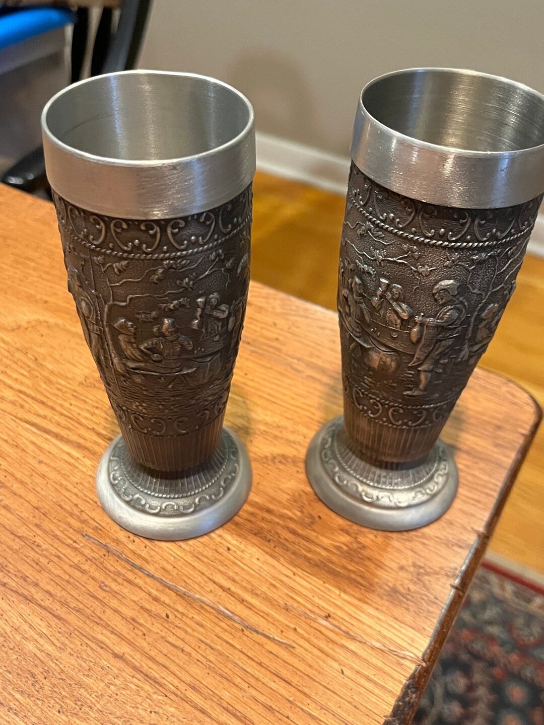 Vintage Rein Zinn German Pewter Cups X 2 - Etsy