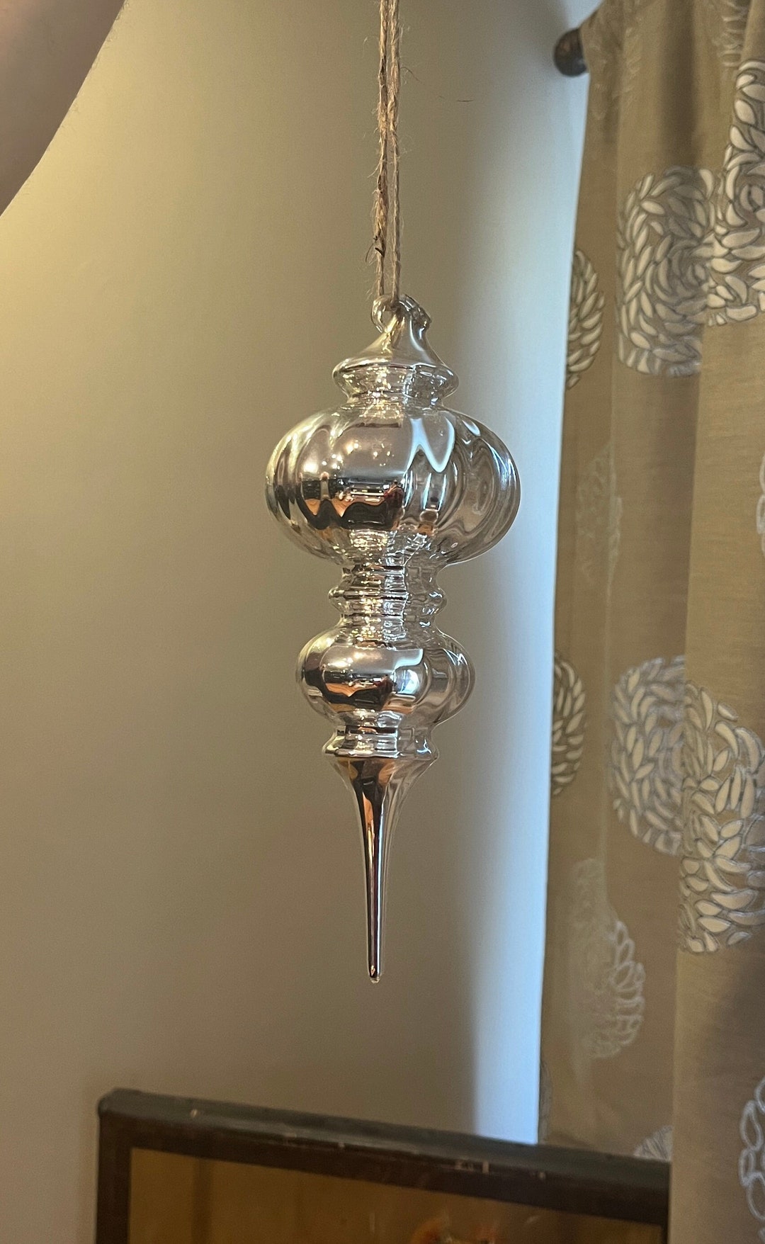 Vintage Large Mercury Glass Finials, Christmas Ornaments - Etsy