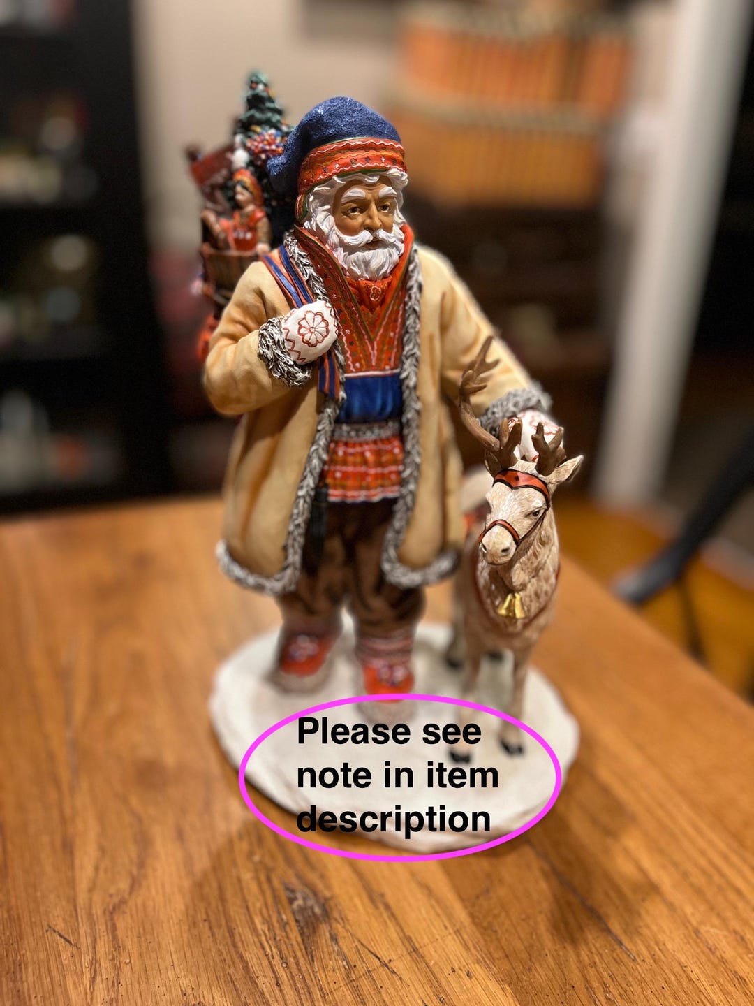 Vintage the Laplander Santa, Pipka, 12-inches Tall, 1990s (NOTE: This ...
