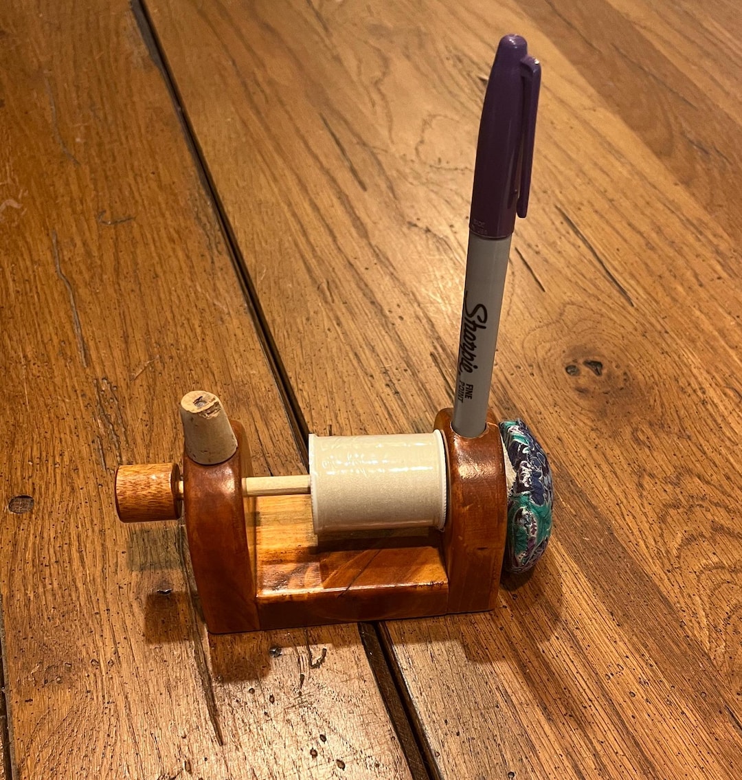 Vintage Thread Spool Holder / Pin Cushion for Sewing & Crafting - Etsy