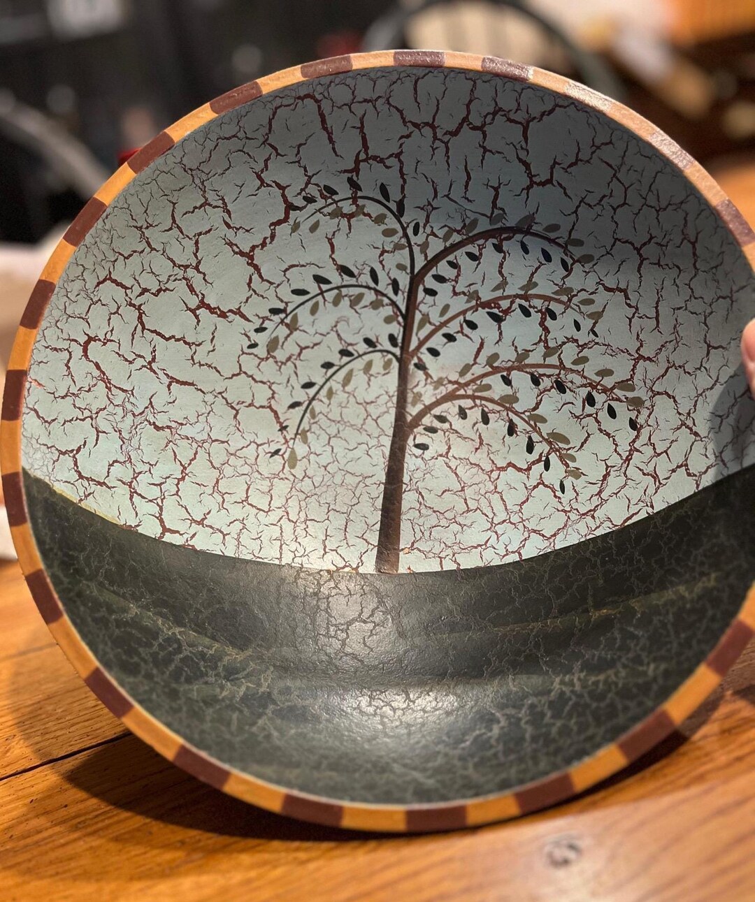 Vintage Wooden Bowl Tree of Life, by David Harden - Etsy