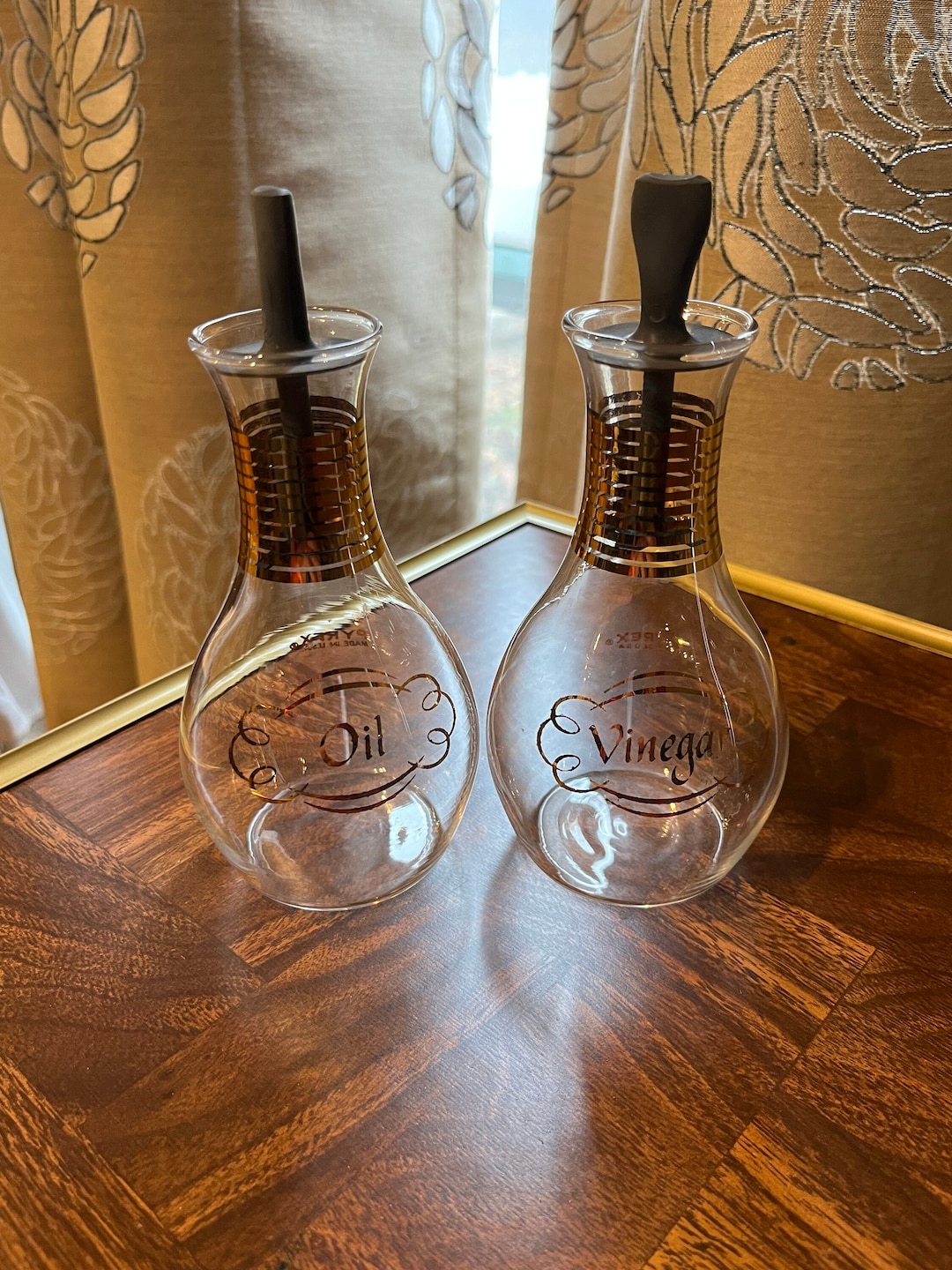 Vintage PYREX Oil and Vinegar Cruets or Dressing Bottles - Etsy