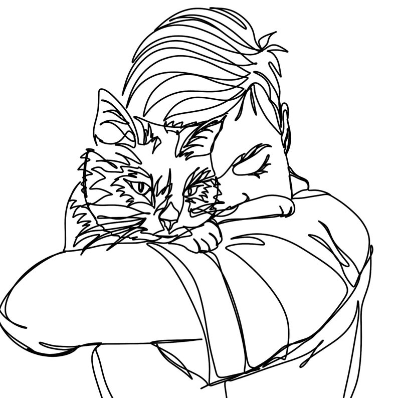 Custom Line Art Drawing Commission - Etsy UK