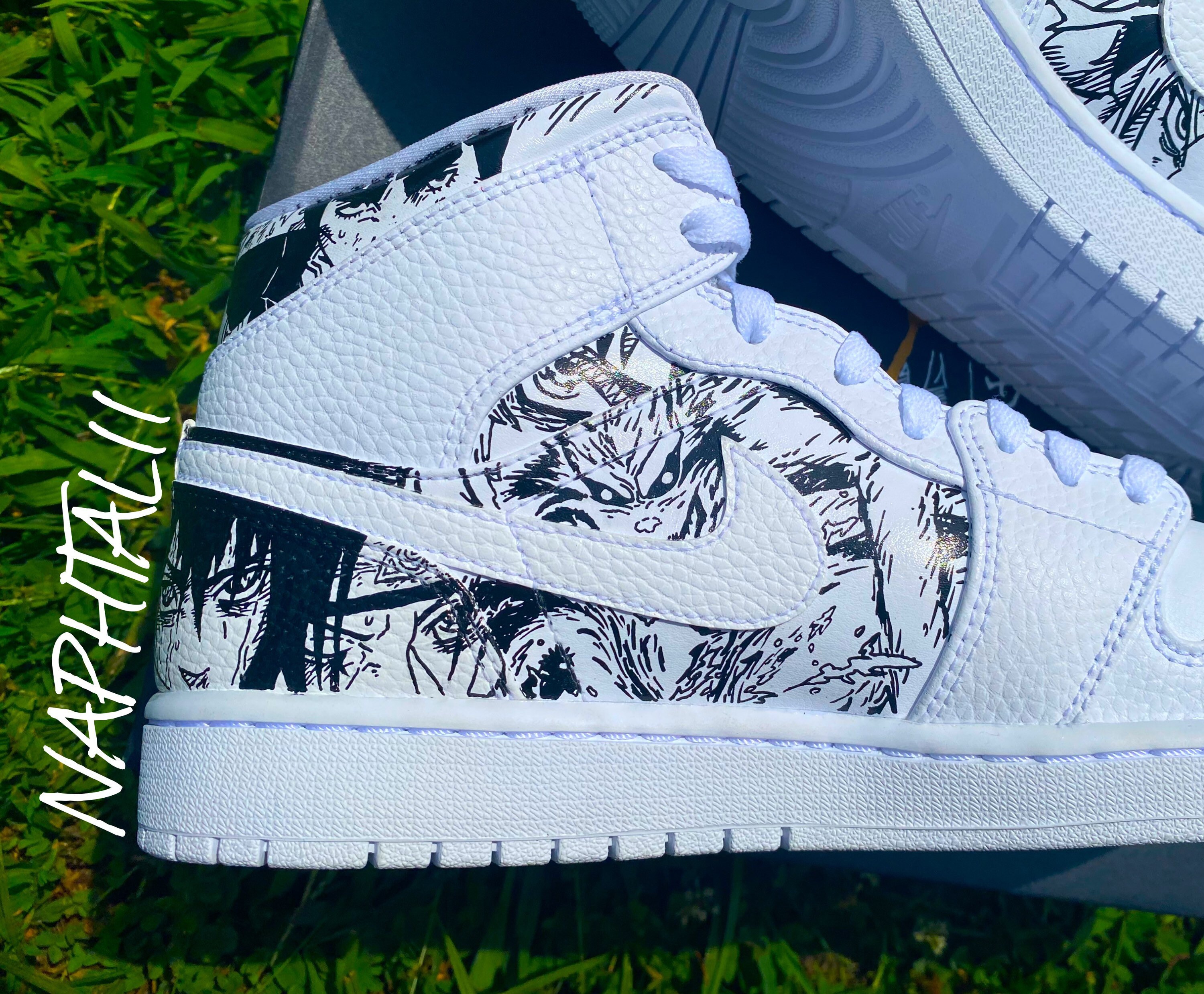 Jordan 1 Mid Manga Custom /authentic Personalized Anime Shoes - Etsy