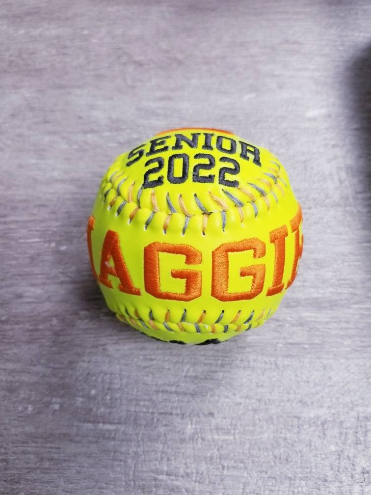 Custom Embroidered Softball, Personalized Softball, Custom Team ...