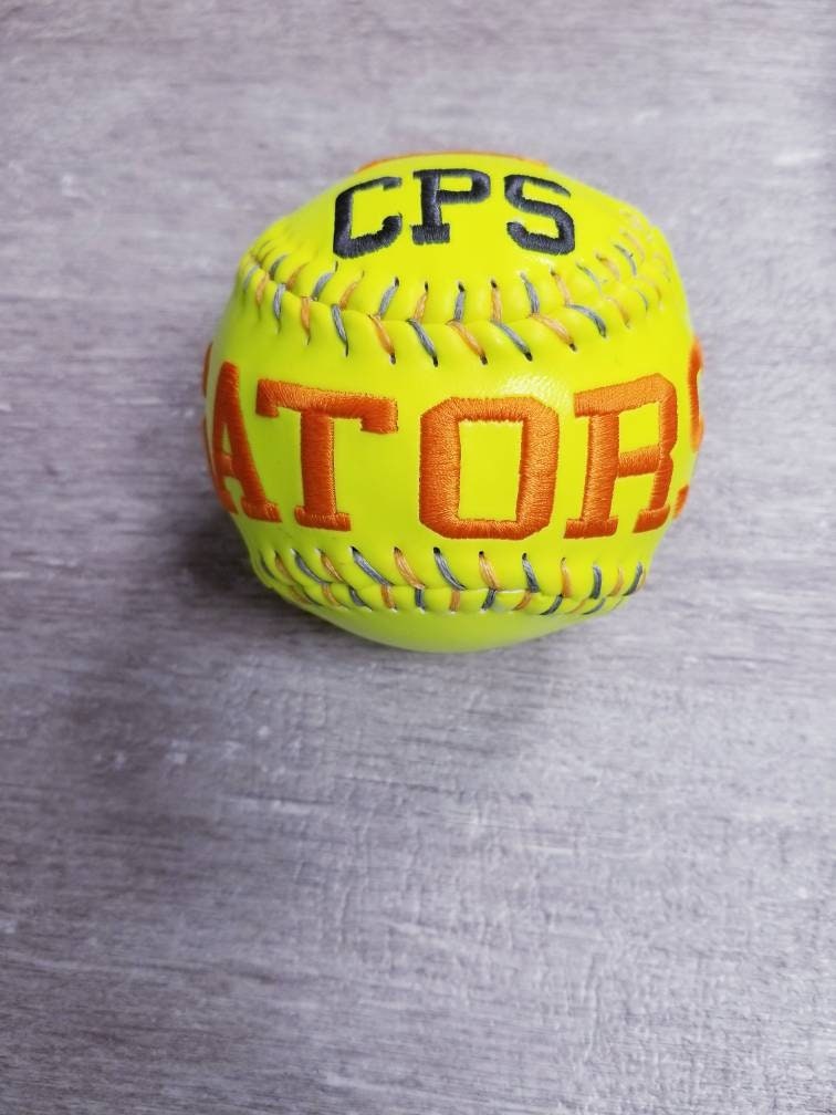 Custom Embroidered Softball, Personalized Softball, Custom Team ...