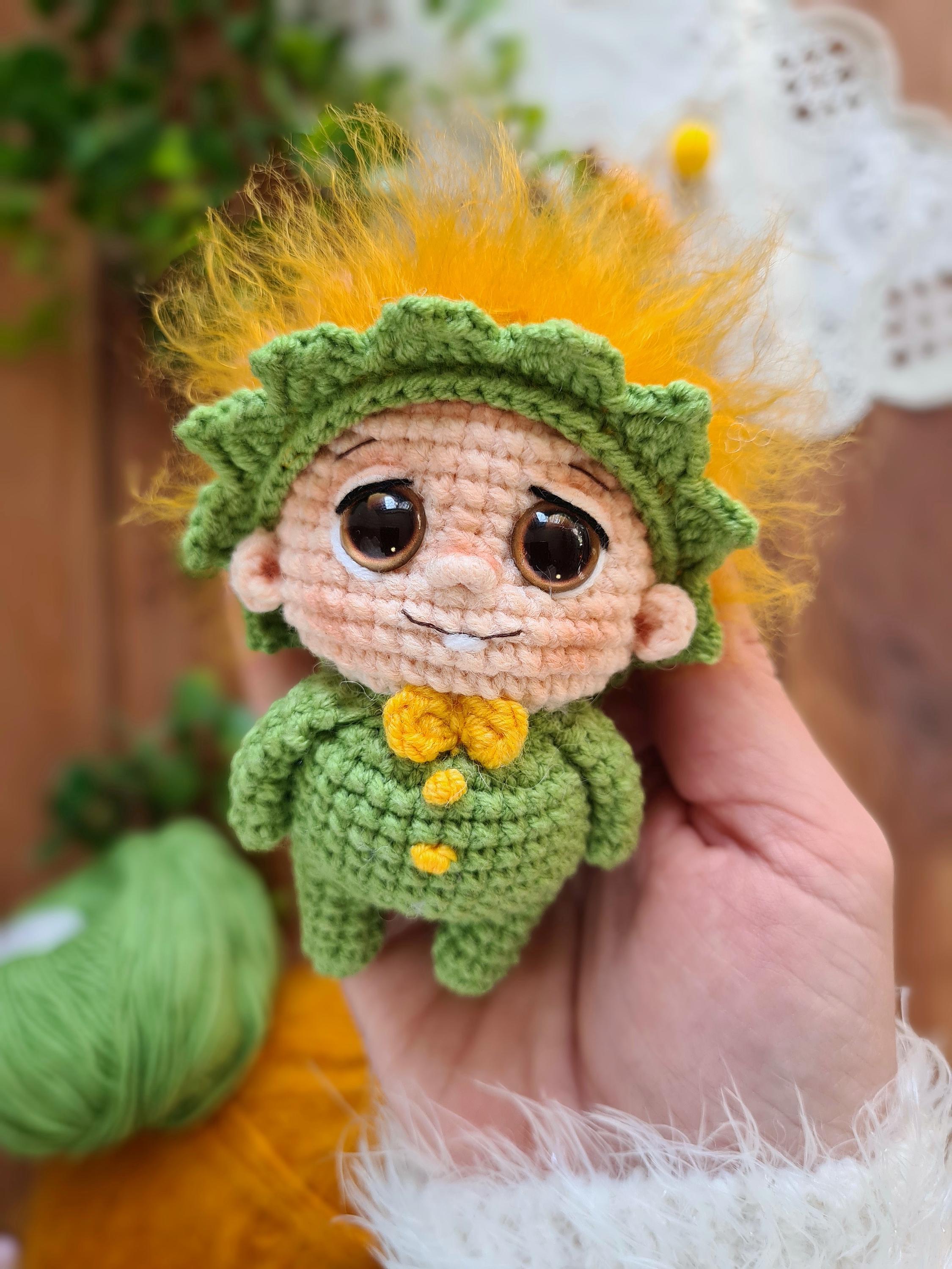 Amigurumi Baby Dandelion Crochet Pattern, Crochet Flower Doll, Crochet ...