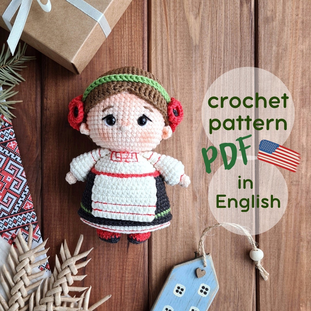 Crochet English Pattern PDF. Amigurumi Toys Patterns. Ukrainian Doll ...