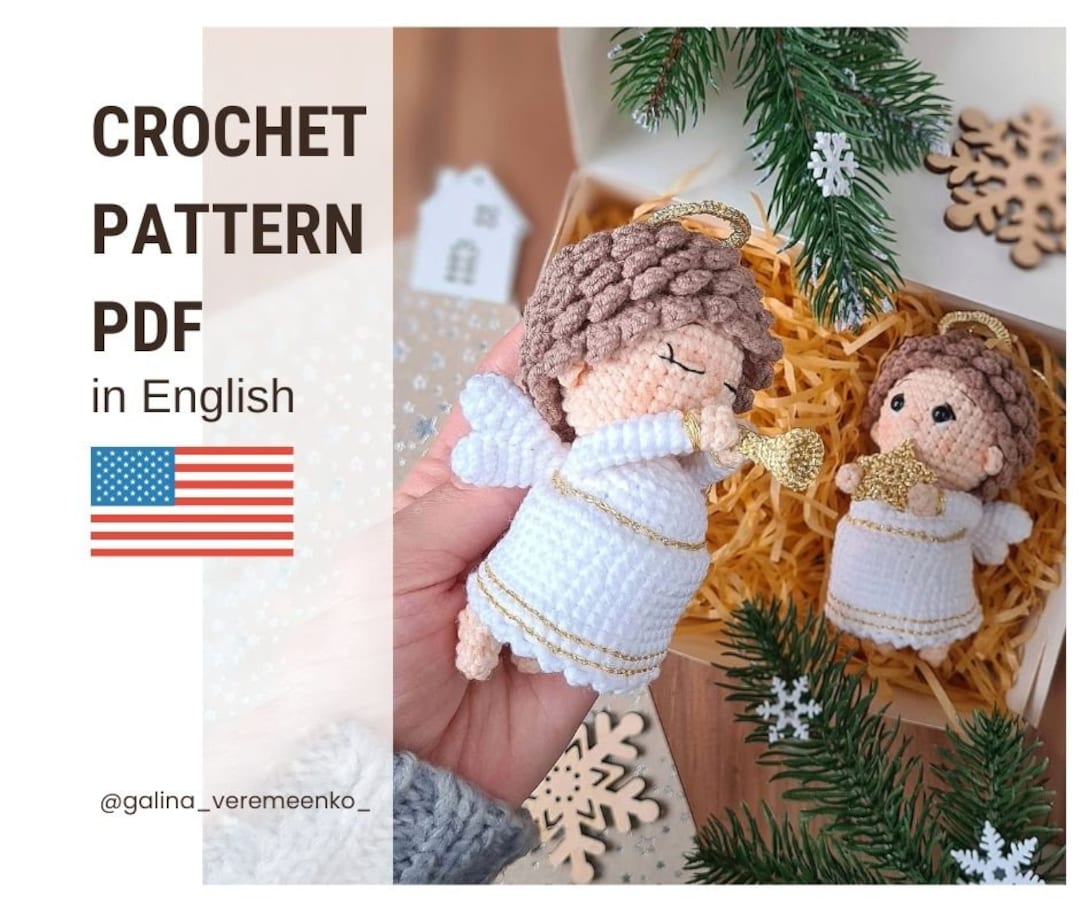 Crochet Angel, Crochet Pattern, Little Angel, Christmas Angel ...
