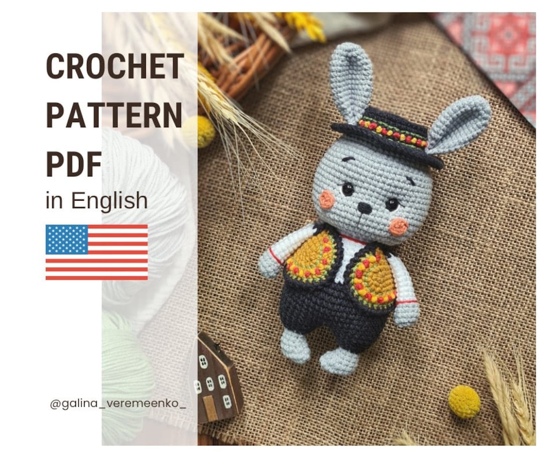 Crochet Hare Pattern Crochet Pattern Crochet Hare Crochet Toy Amigurumi ...