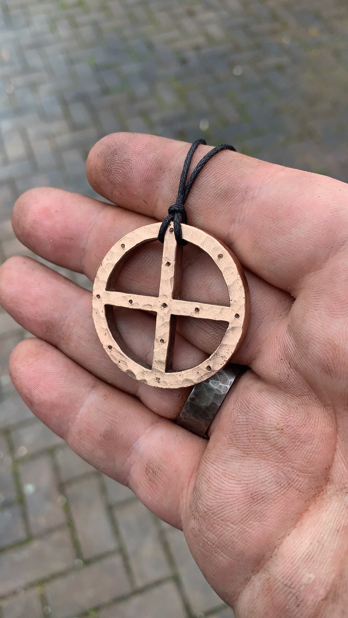 Orme Made Sun Cross Solar Wheel Pendant Options of Copper - Etsy