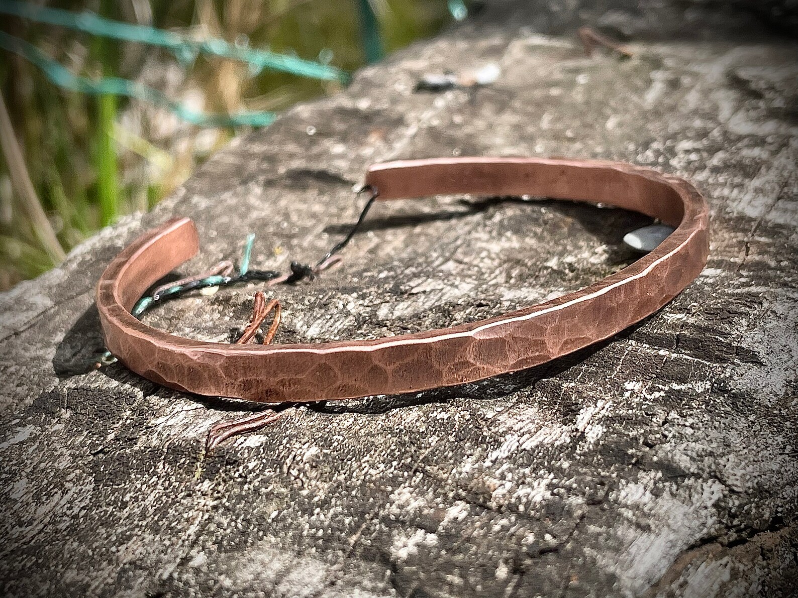 Hammered Solid Copper Bronze or Fine Silver Cuff Bracelet - Etsy