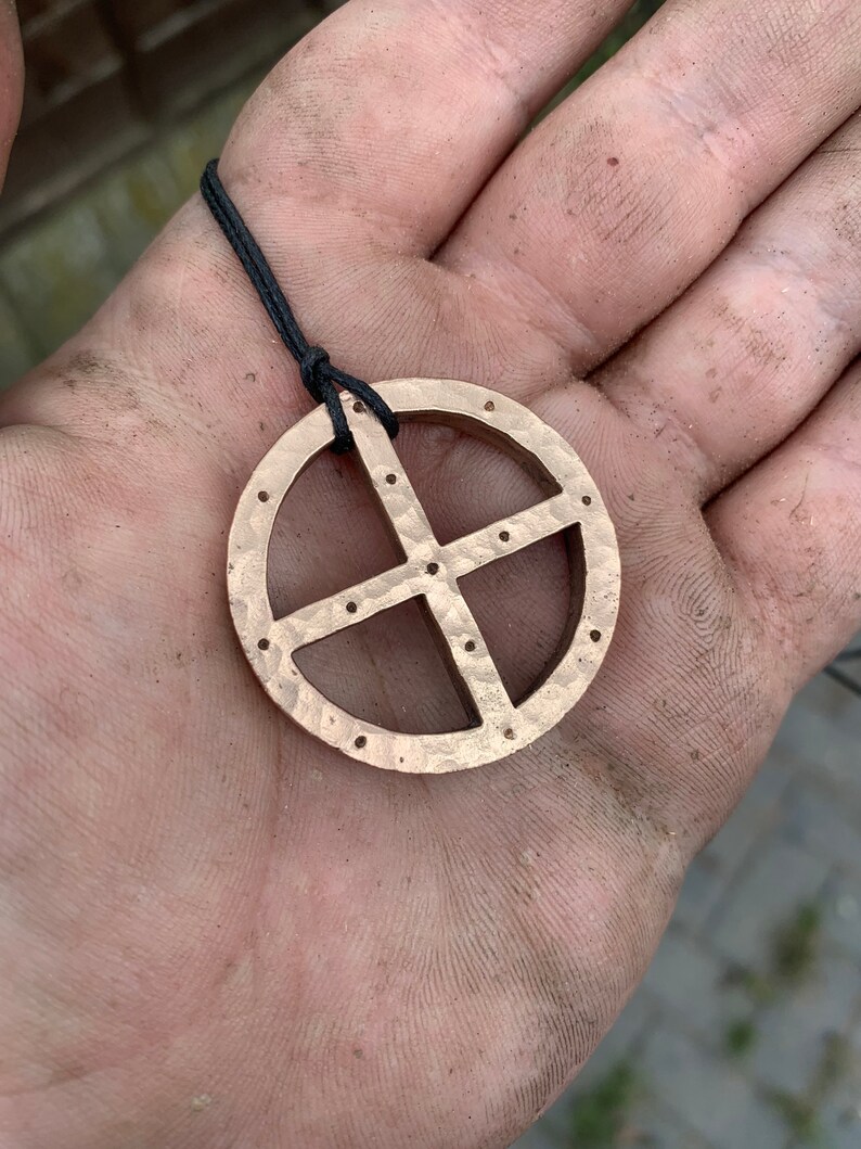 Orme Made Sun Cross Solar Wheel Pendant Options of Copper - Etsy
