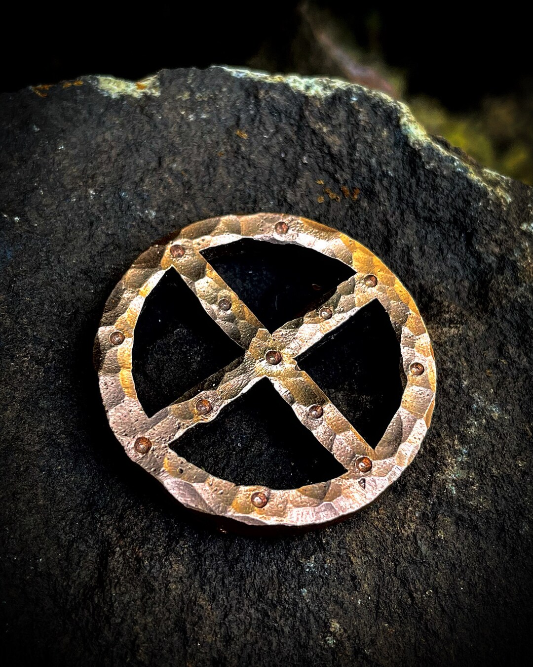 Orme Made Sun Cross, Solar Wheel Pendant Options of Copper, Bronze ...