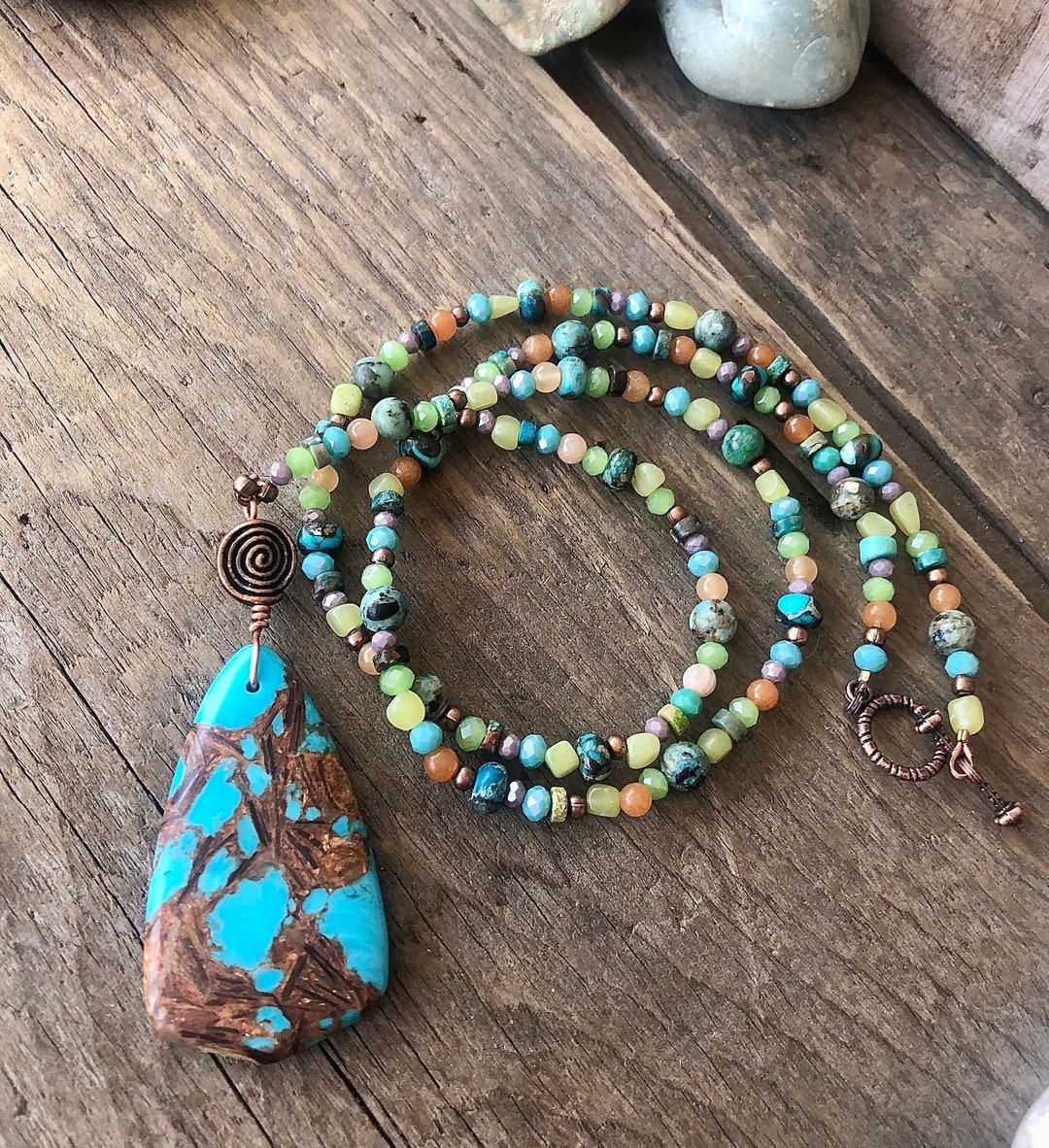Turquoise Jasper Copper Bornite Quartz Crystal Jade & Red Aventurine ...